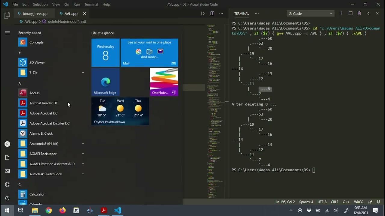 Data Structure - Lecture 21 (AVL Deletion Implementation) - YouTube