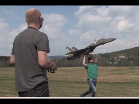 Giant RC SU-37 Super flanker jet, SECOND AND THIRD FLIGHT, Scratchbuilt ...