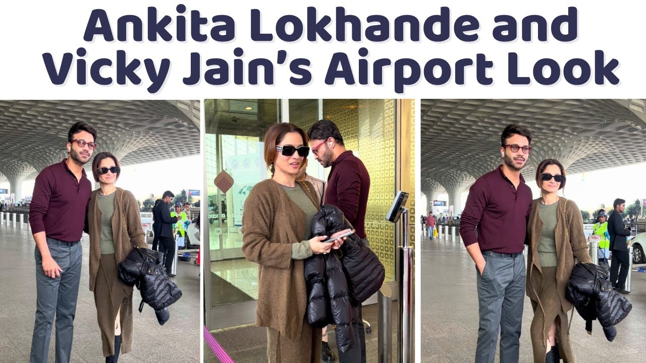 Ankita Lokhande and Vicky Jain snapped at the airport together | Bigg Boss 17 | Video - YouTube