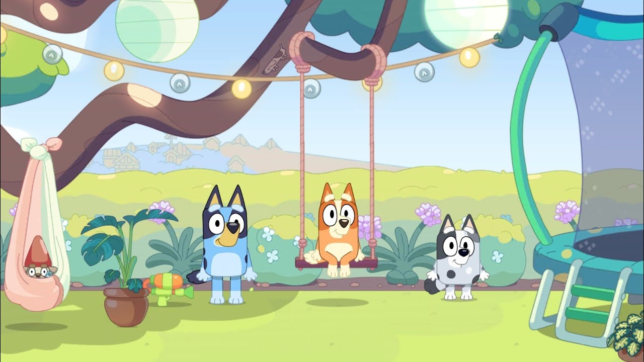 Bluey’s Swing Fun in the Backyard! - YouTube