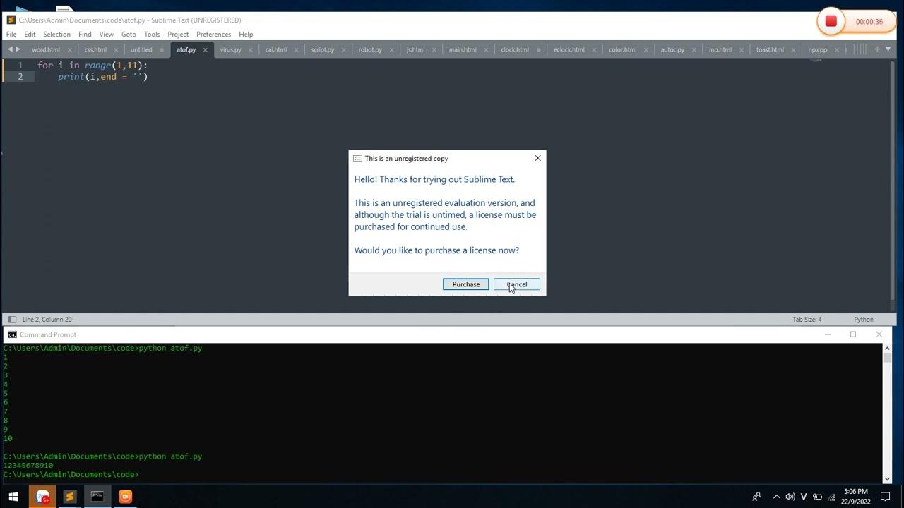 cách in trên cùng 1 dòng trong python #short - YouTube