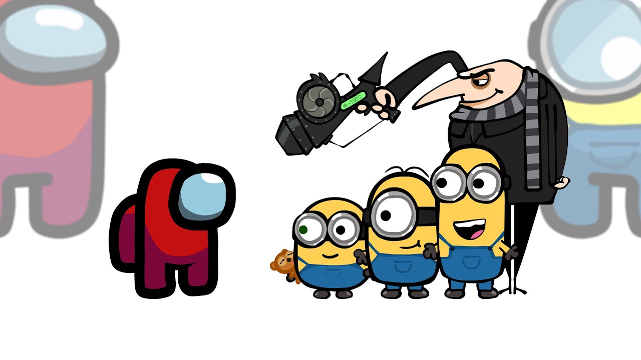 Mini Crewmate Kills Despicable Me 4 Minions Characters | Among Us - YouTube