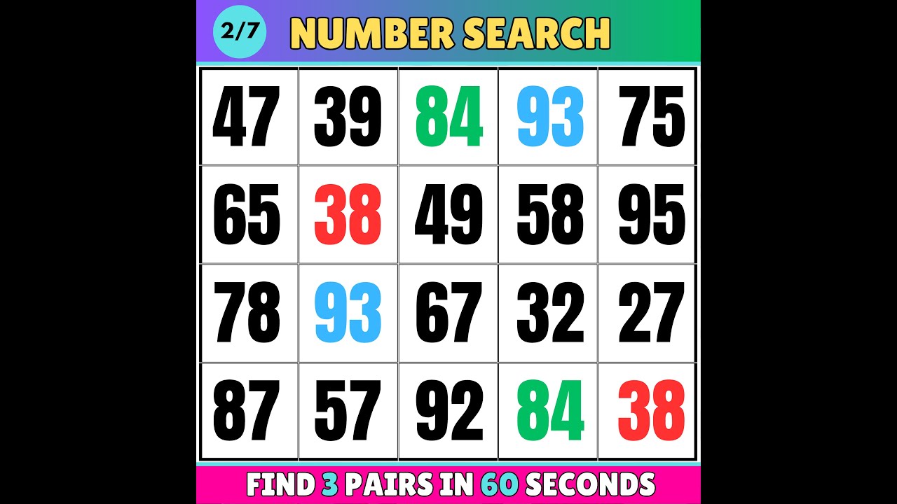 Push Your Brain to the Limit with the Ultimate Number Search Challenge ...