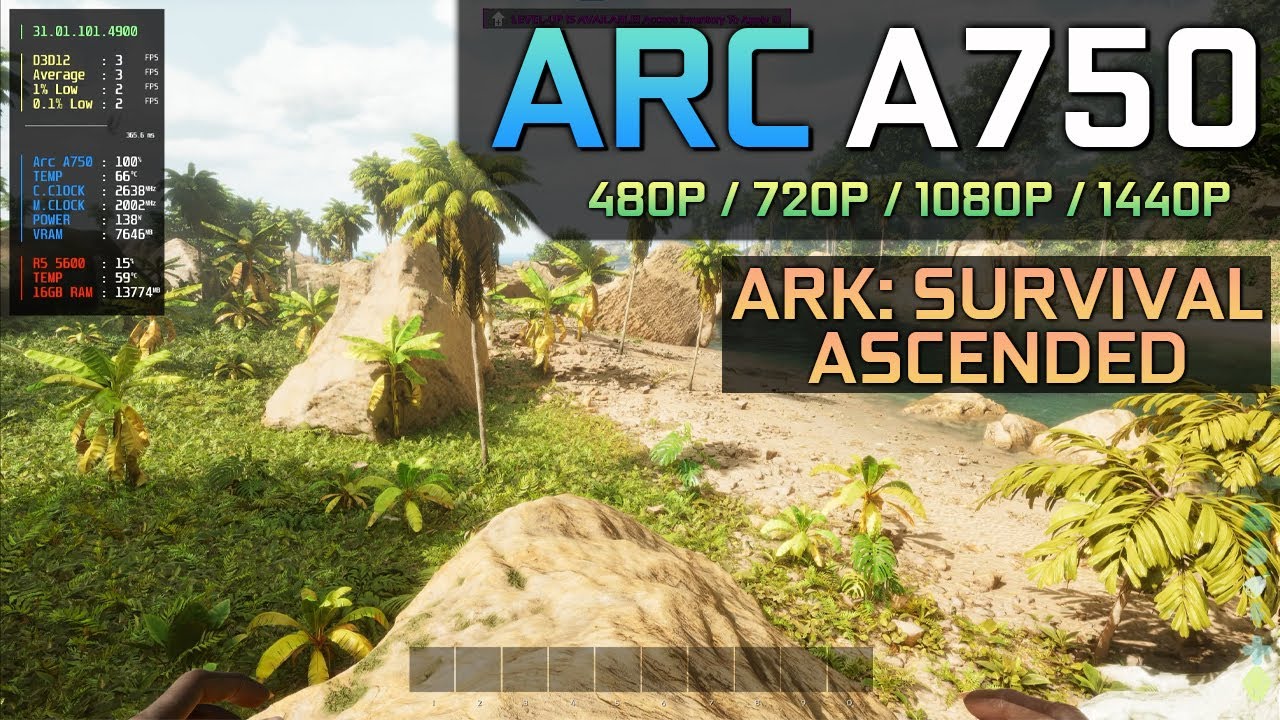 Intel Arc A750 - ARK: Survival Ascended | DX12 | 480P, 720P, 1080P ...