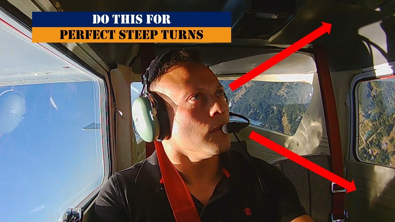 Steep Turns Quick Demo for Beginner Pilots - YouTube