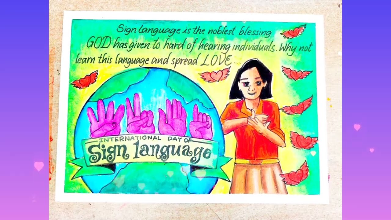 Drawing on International Day of Sign language/ASL Hands Drawing ...
