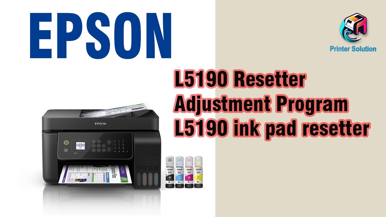 epson waste counter reset L5190 - YouTube