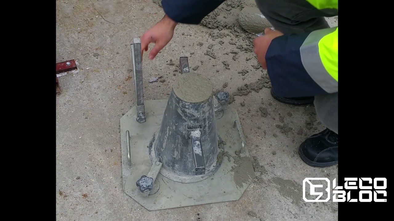 LECOBLOC - Essai du béton frais - YouTube