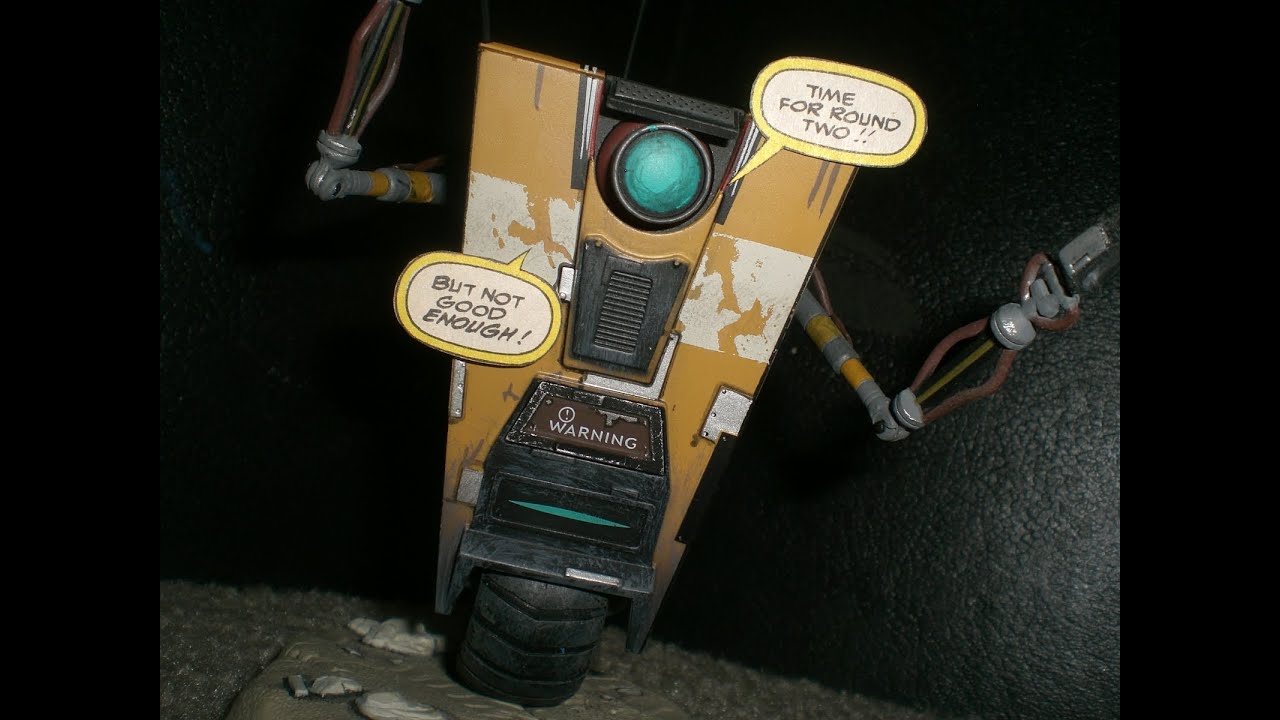 Borderlands NECA Clap Trap CL4P-TP Action Figure Toy Review - YouTube