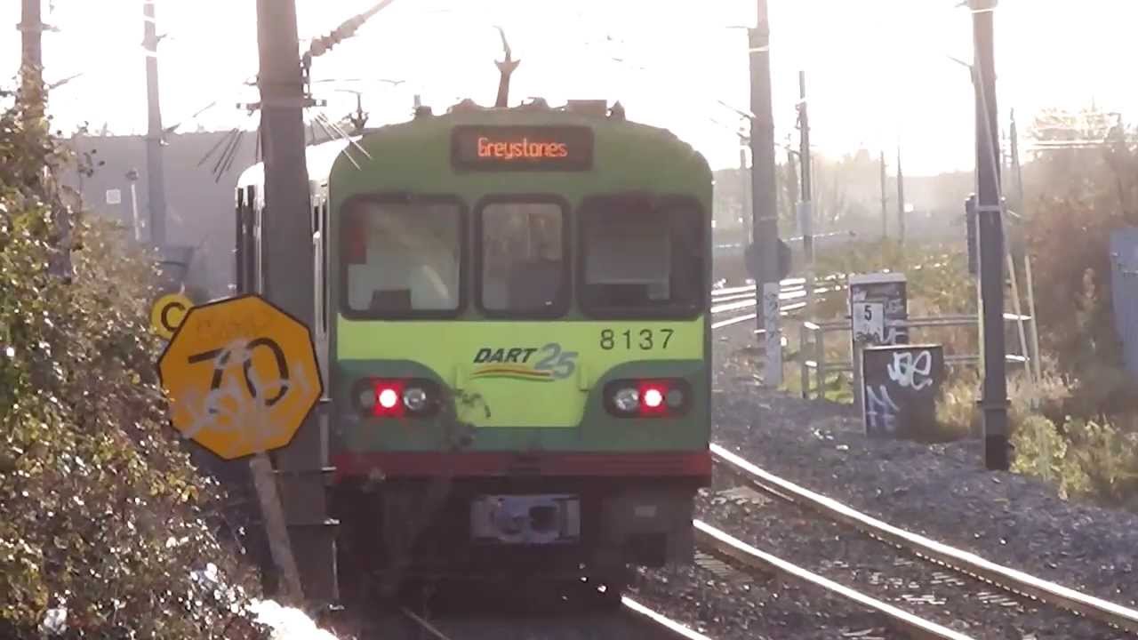 Dart class 8100 and Dart class 8600 - Humpback Bridge, Dublin - YouTube
