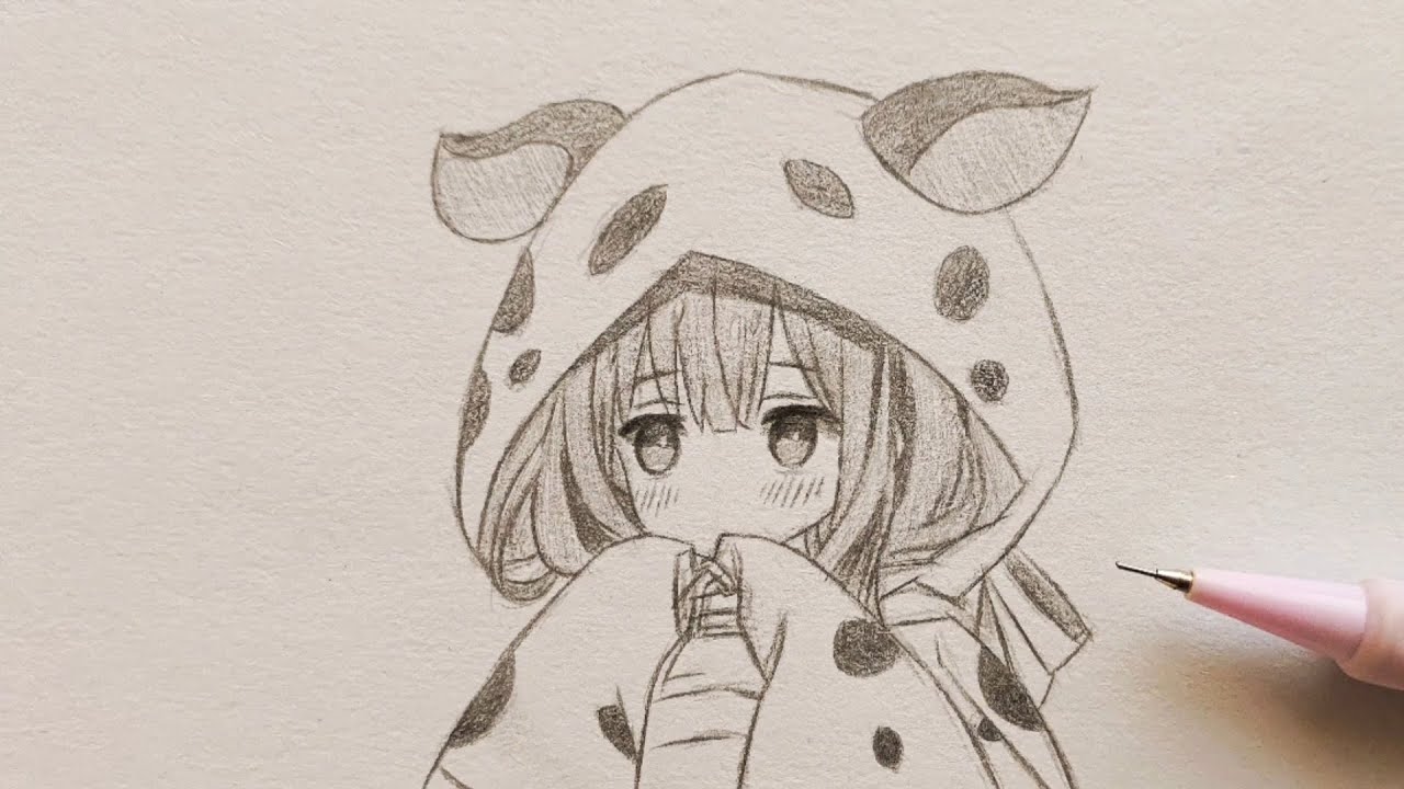 Easy Anime Drawing | How to draw anime girl | Anime Girl Art - YouTube