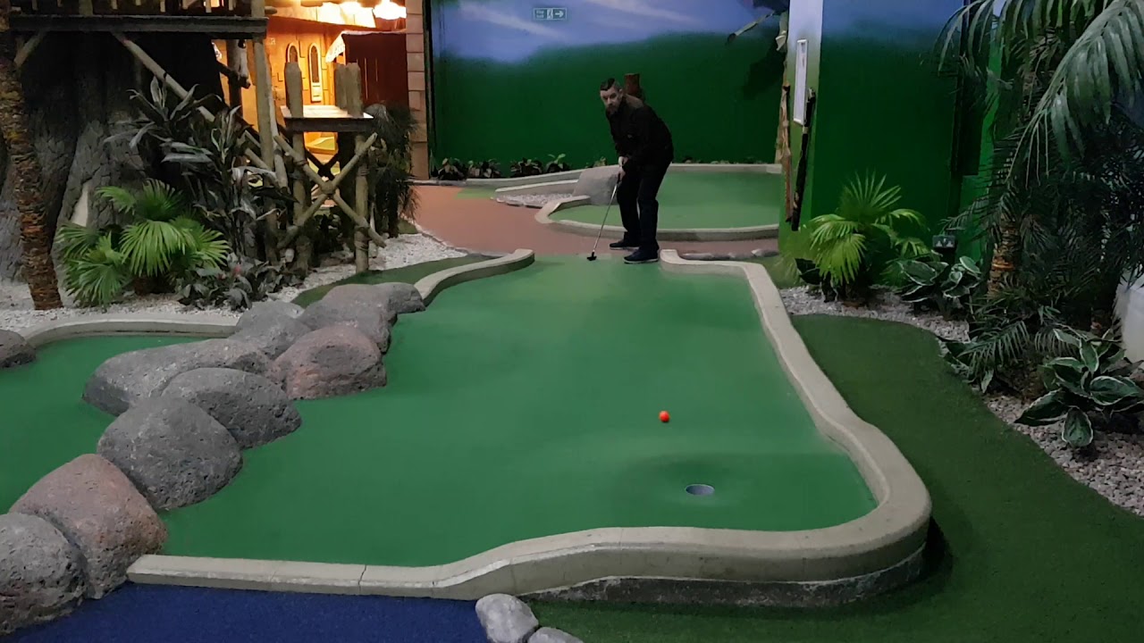 Paradise Island Adventure Golf Tiki Hut Trail course at the Trafford ...