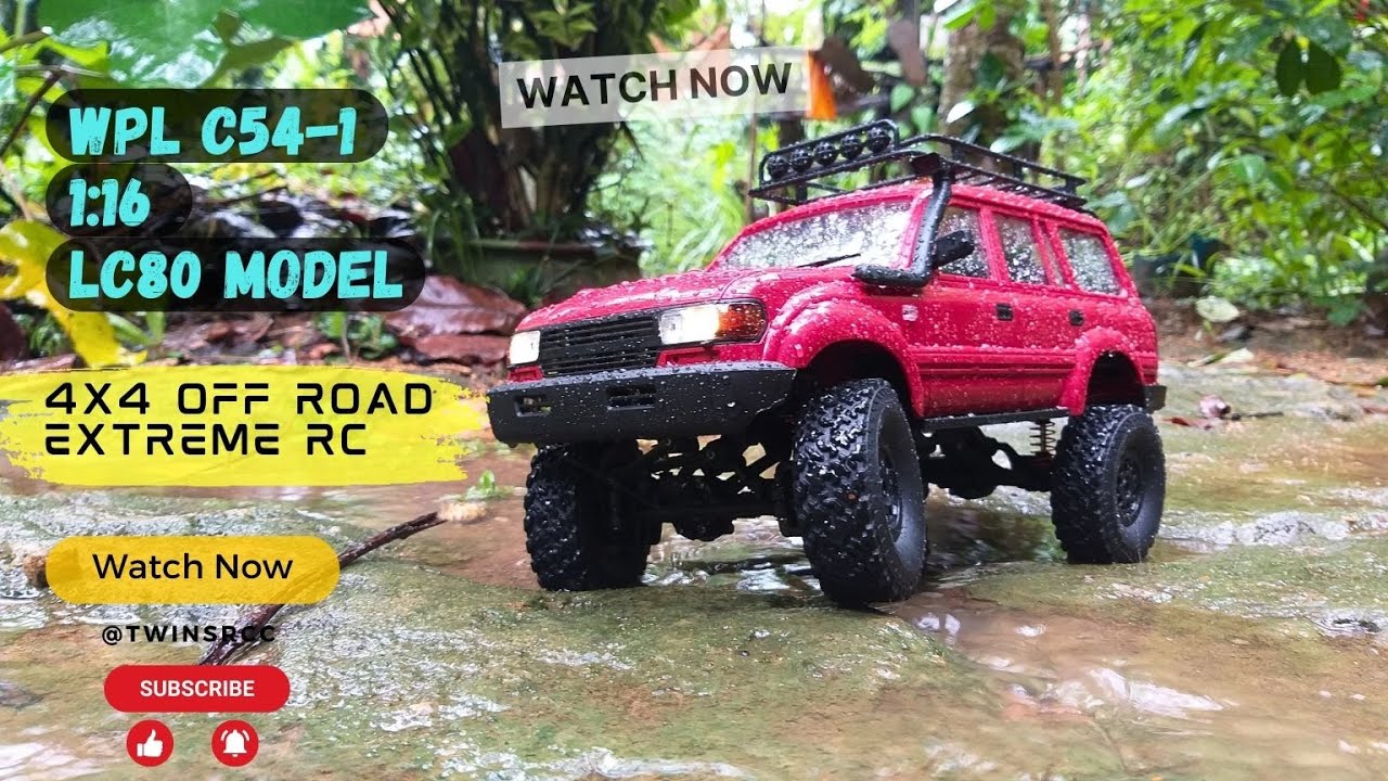 LC80 [WPL C54-1] Rainy Day Off Road Extreme 4x4 Rc Car - YouTube