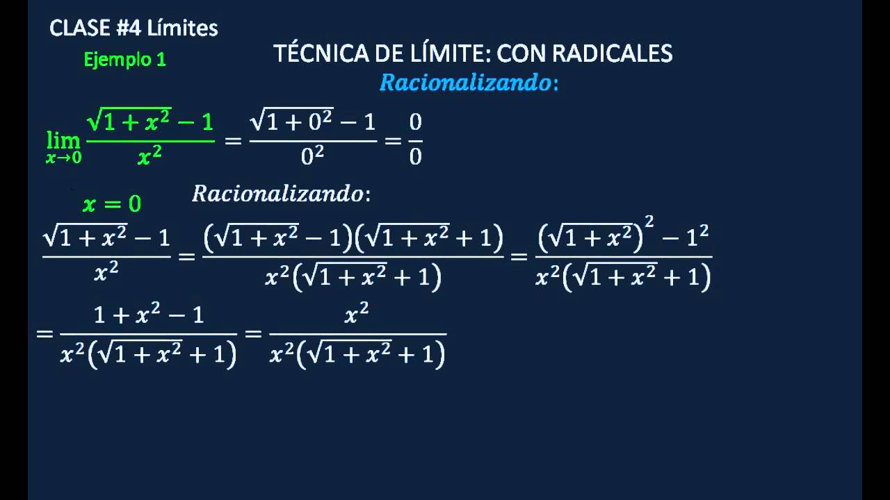 clase #4 Limites con Radicales - YouTube