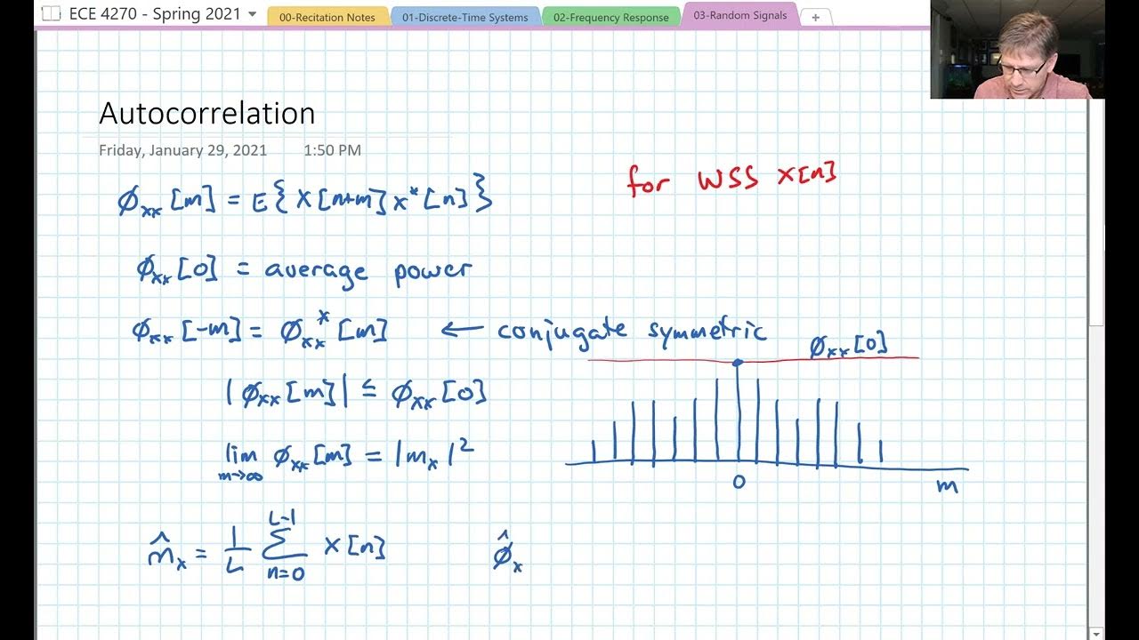 16 Autocorrelation And Power Spectral Density Youtube