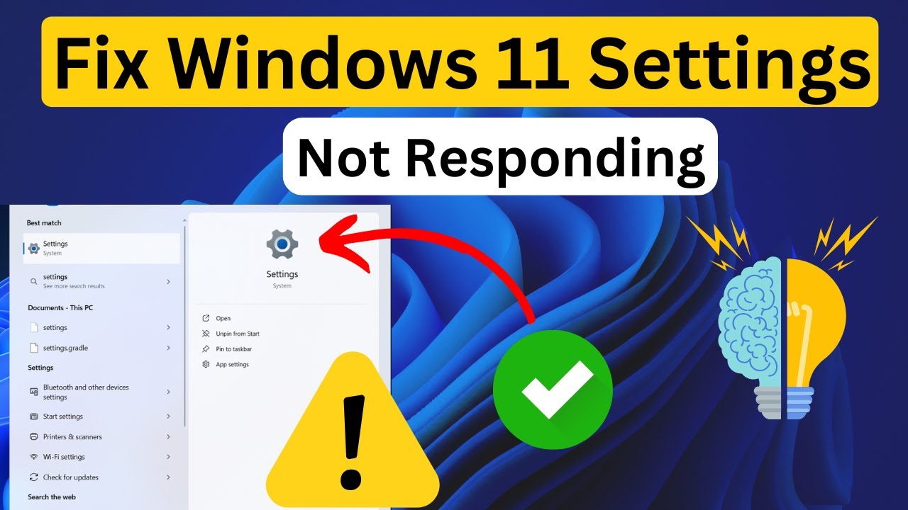 Fix Windows 11 Settings Not Opening or Not Responding (100% Working ...
