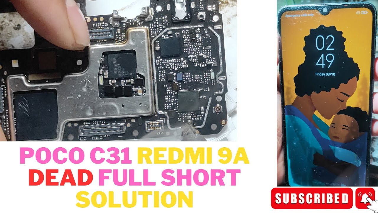 poco c31 redmi 9a dead full short solution - YouTube