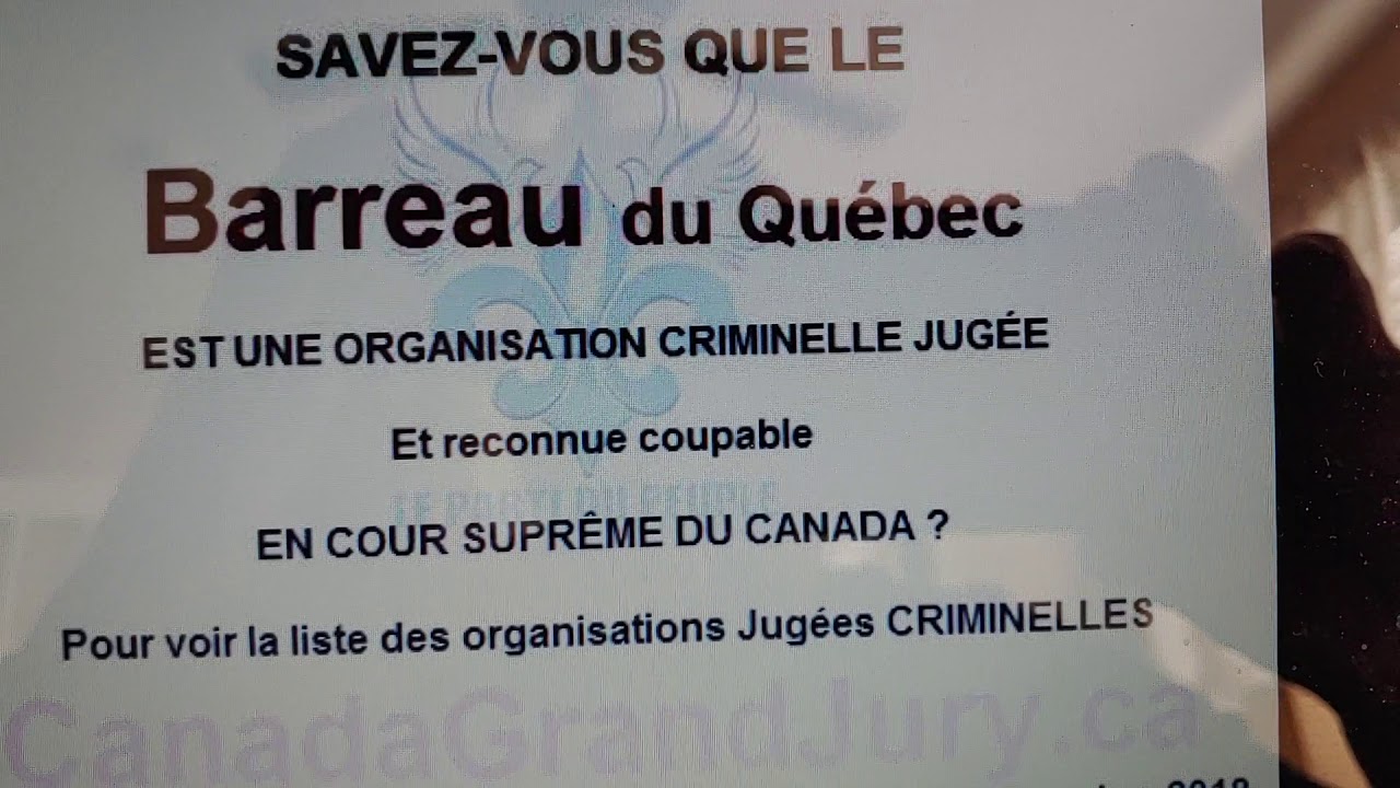 Le Barreau du Quebec - YouTube