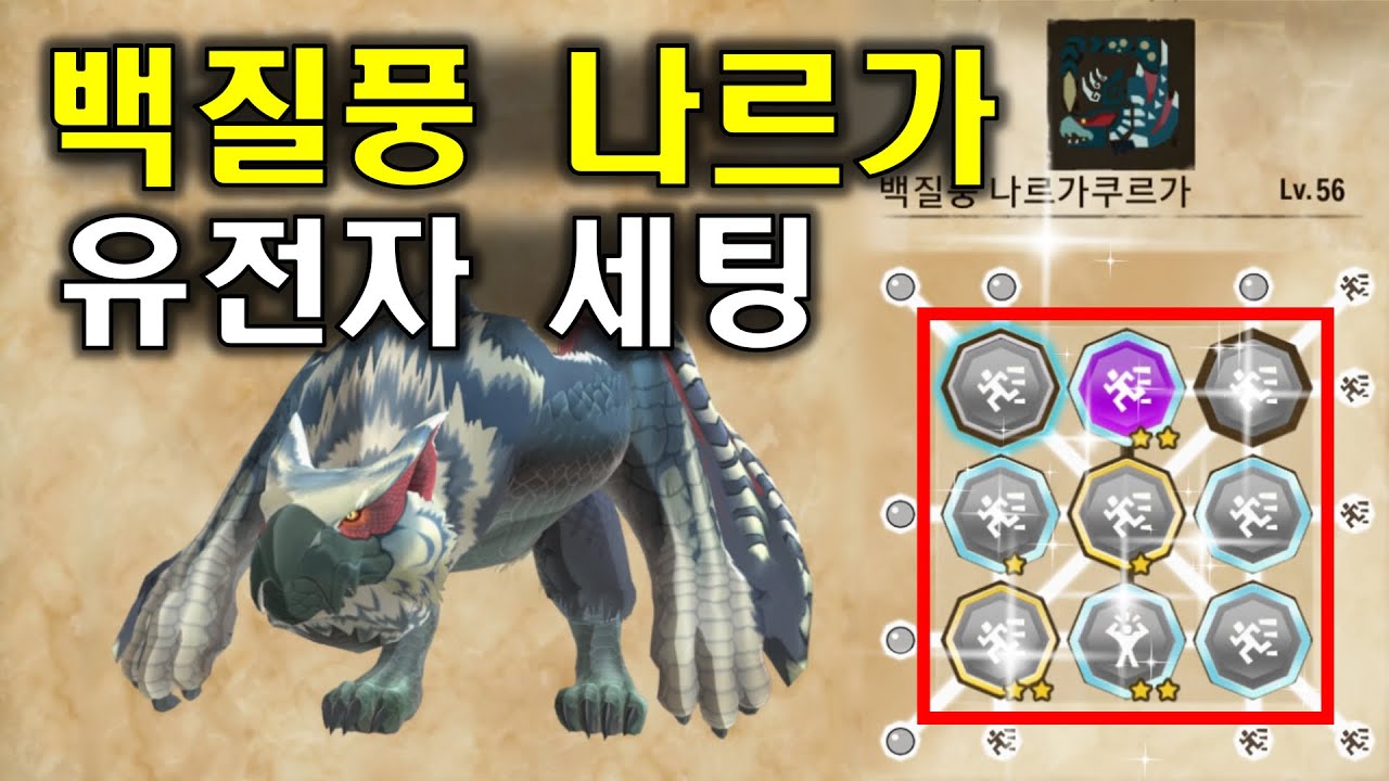 몬스터헌터 스토리즈2 백질풍 나르가 유전자 세팅 무속 스피드 상태이상 Youtube