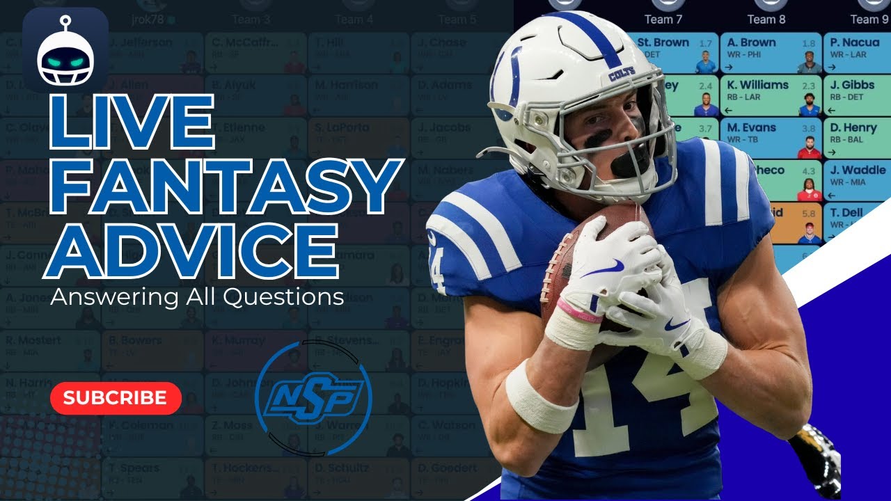 LIVE Fantasy Football ADVICE Week 10 - YouTube