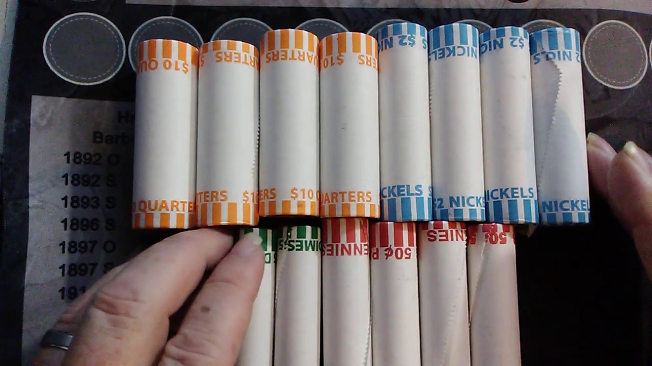 Multiple denominations coin roll hunt - YouTube