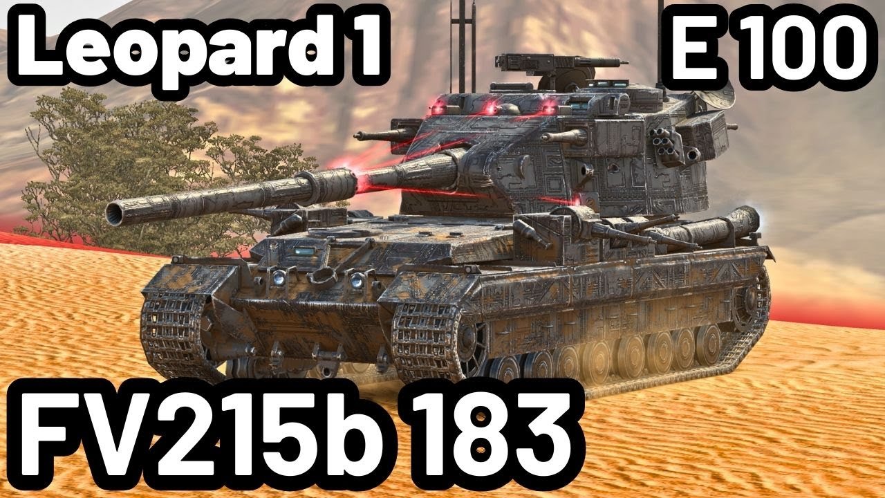 FV215b 183, Leopard 1, E 100 | WOT Blitz Pro Replays - YouTube