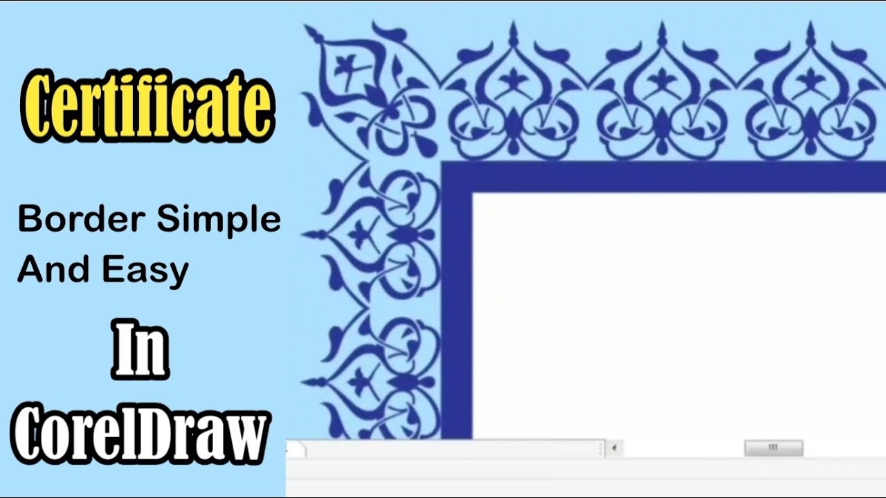 Simple And Easy Certificate Border Design in CorelDraw - @SabirTaimoor ...