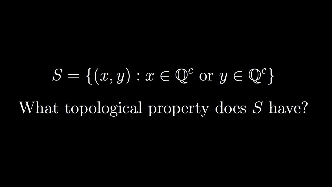 Irrational set topology - GRE Mathematics Subject Test - YouTube