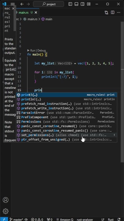 Rust consumes values just by printing it using a for loop! #coding #ownership #rust - YouTube