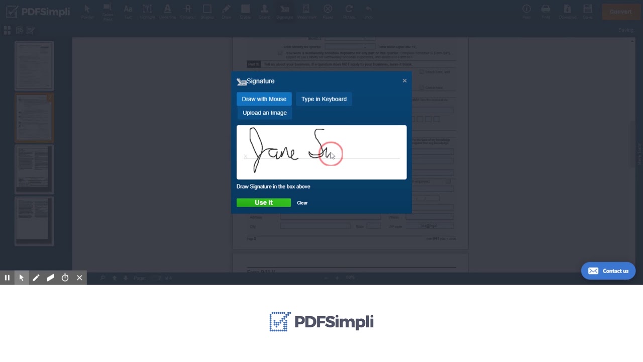 Esign PDFs Quick & Easy @ PDFSimpli.com. Signatures in 3 Ways: Image Upload, Draw Or Type - YouTube