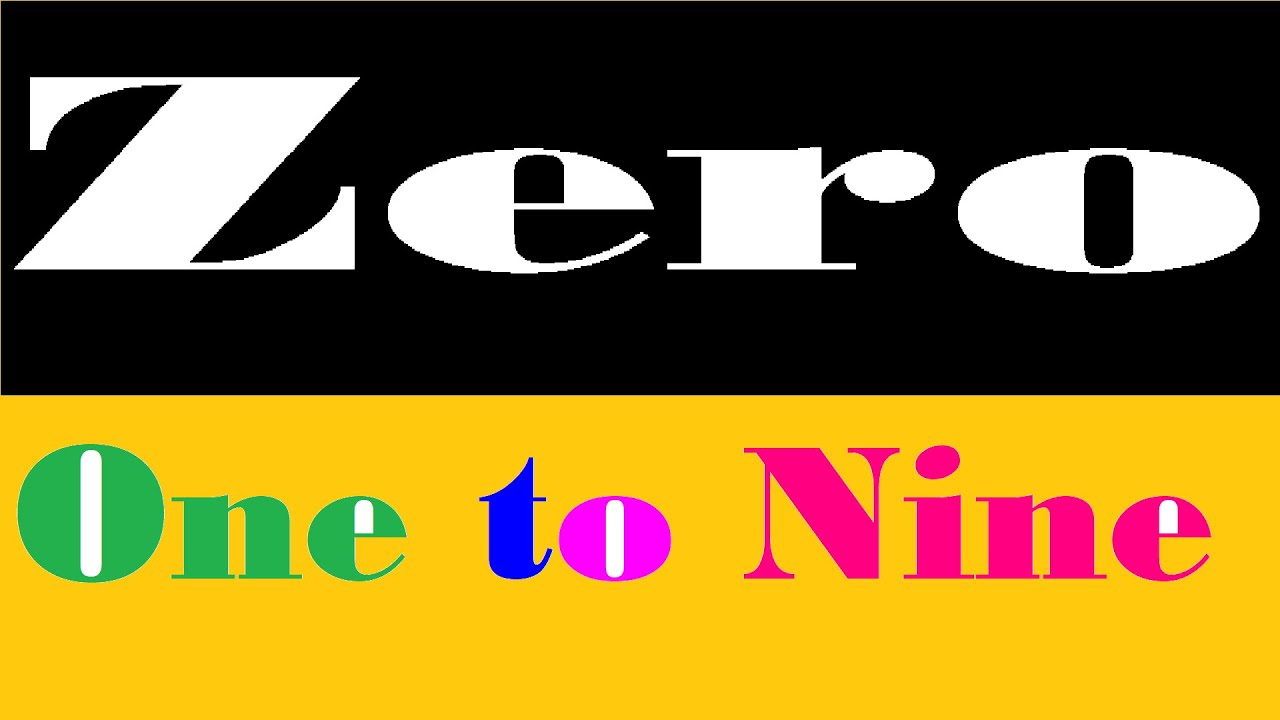 Kids Education: Kids Math Learning With Number #zero-nine - YouTube