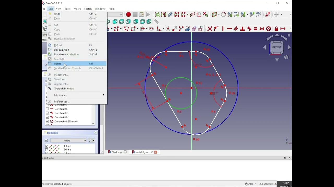 Possible bug in Freecad sketcher - the green circle isn't expected to ...