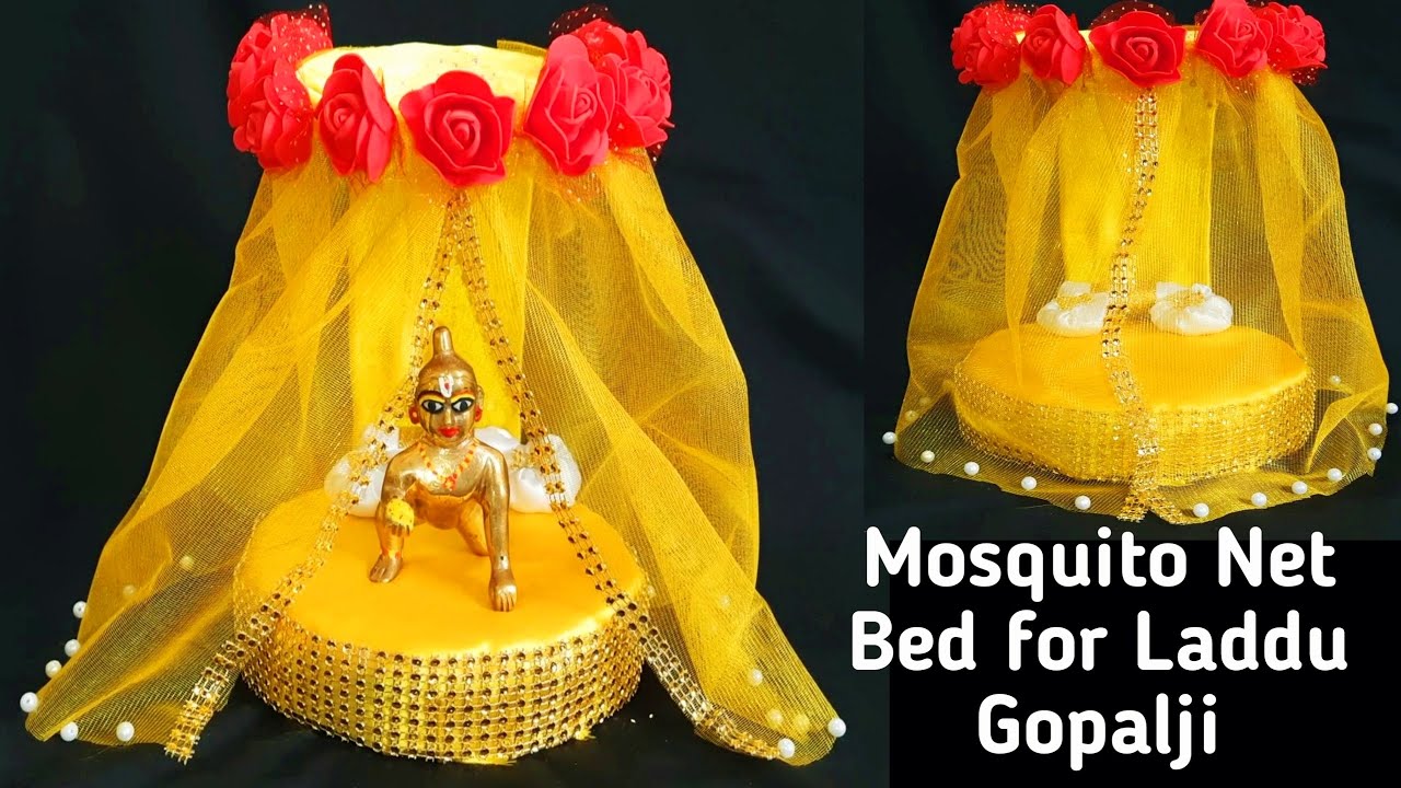 Mosquito Net Bed for Laddu Gopalji | Kanhaji ki Machhardani bed ...