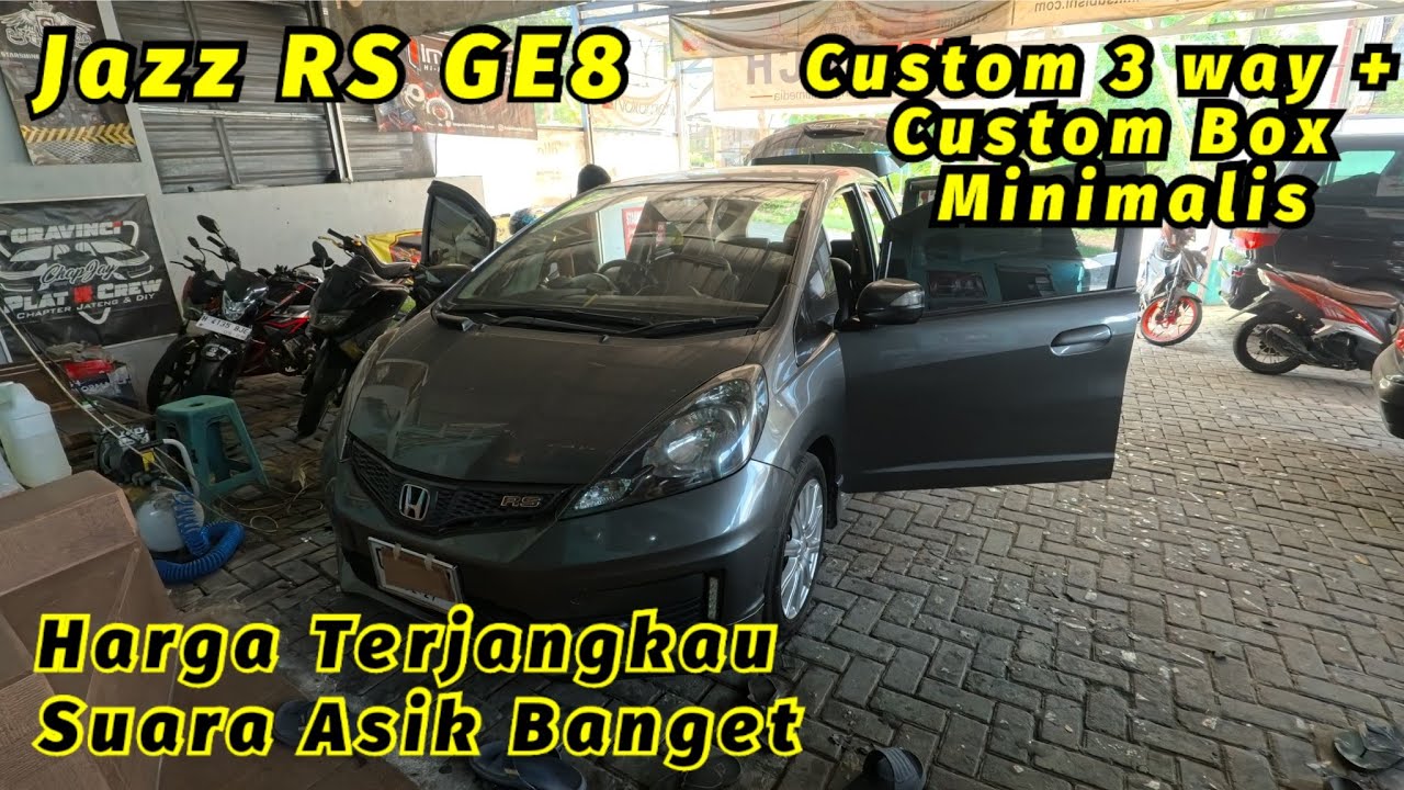 Jazz RS Ge8 Full Audio Custom Minimalis. 3 way Dsp Suara Mantap - YouTube