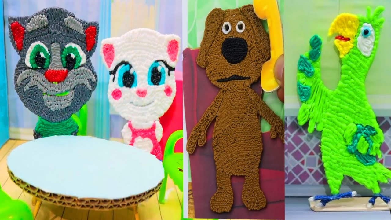 Big Collection. My Talking Tom 2. 3d pen drawing. DIY - YouTube