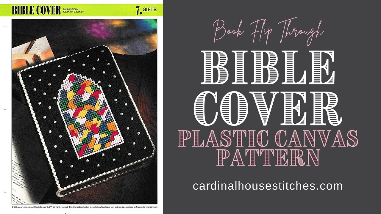 Bible Cover Plastic Canvas Pattern Book Flip Through Video - YouTube