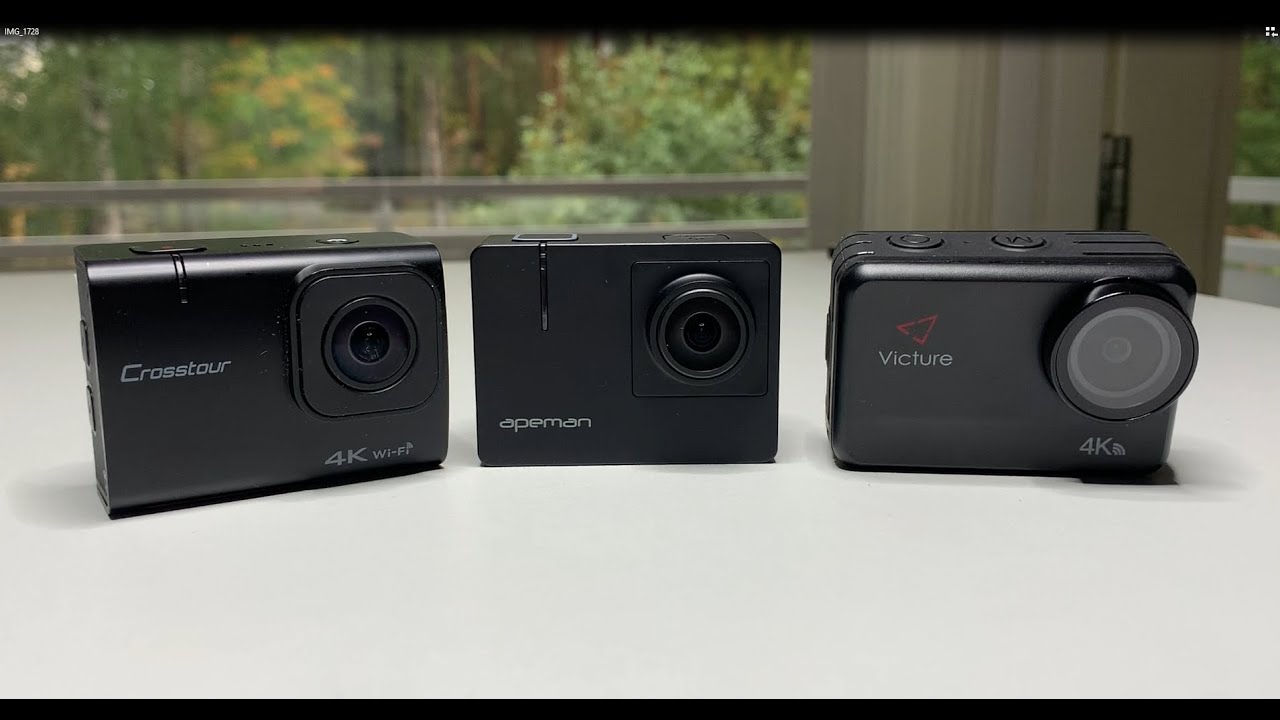 Action camera 4K video quality test (APEMAN A100, VICTURE AC940 ...