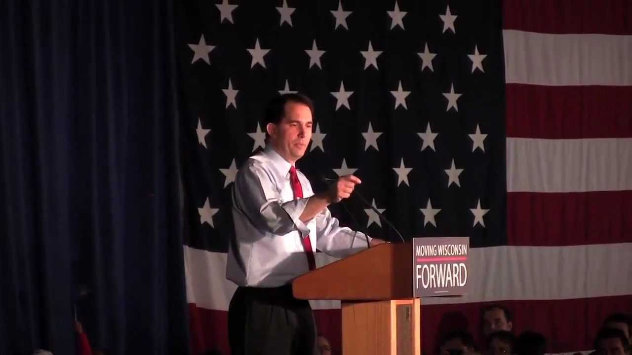 Walker makes recall victory speech - YouTube