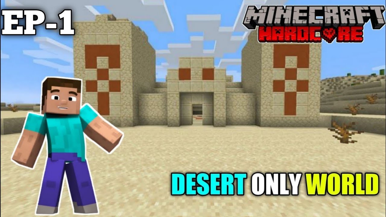 I Survived Desert Only world in Minecraft PE #minecraft - YouTube
