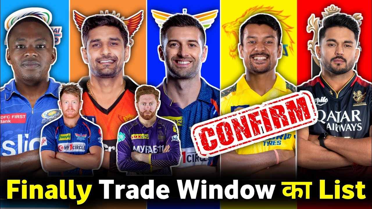 IPL 2024 All Team Trade Players list | MI,KKR,RCB,GT,CSK,LSG,DC,PBKS,RR ...