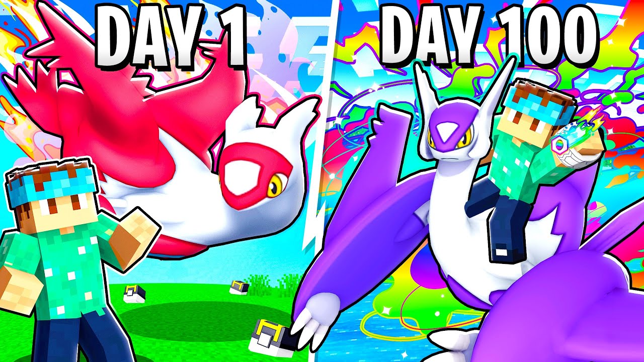 I Spent 100 DAYS In MEGA POKEMON Pixelmon! (Minecraft Mod) - YouTube
