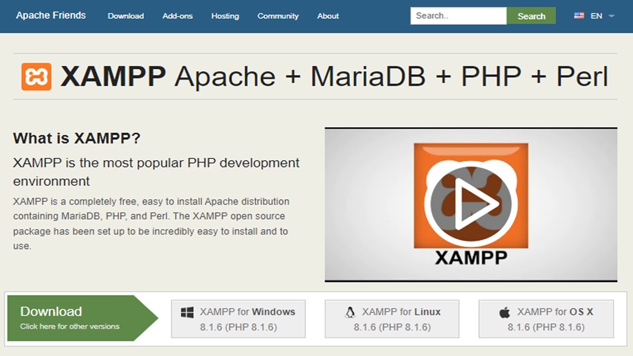 Langkah Cara Instal XAMPP di Windows - YouTube