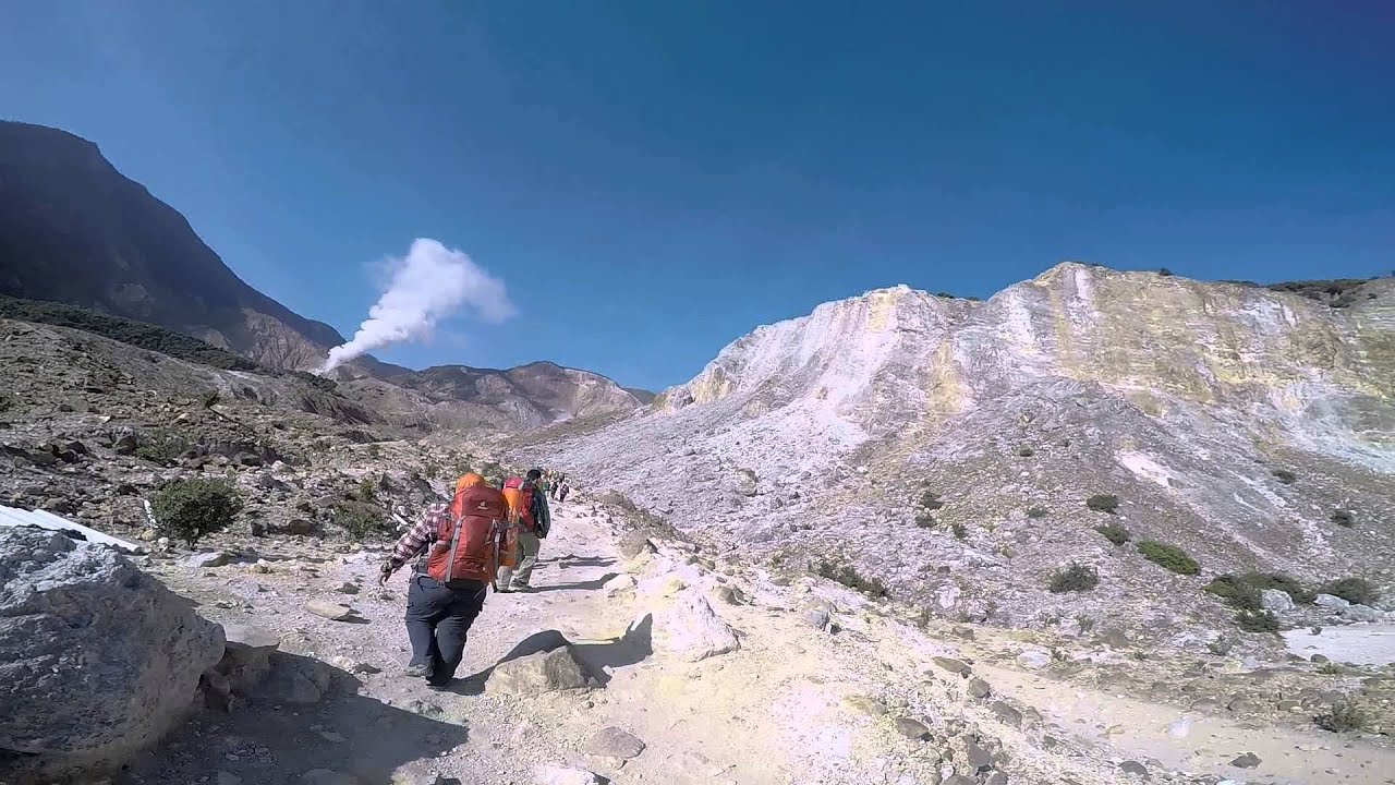 Hiking Through The Paradise Volcano - Mount Papandayan - YouTube
