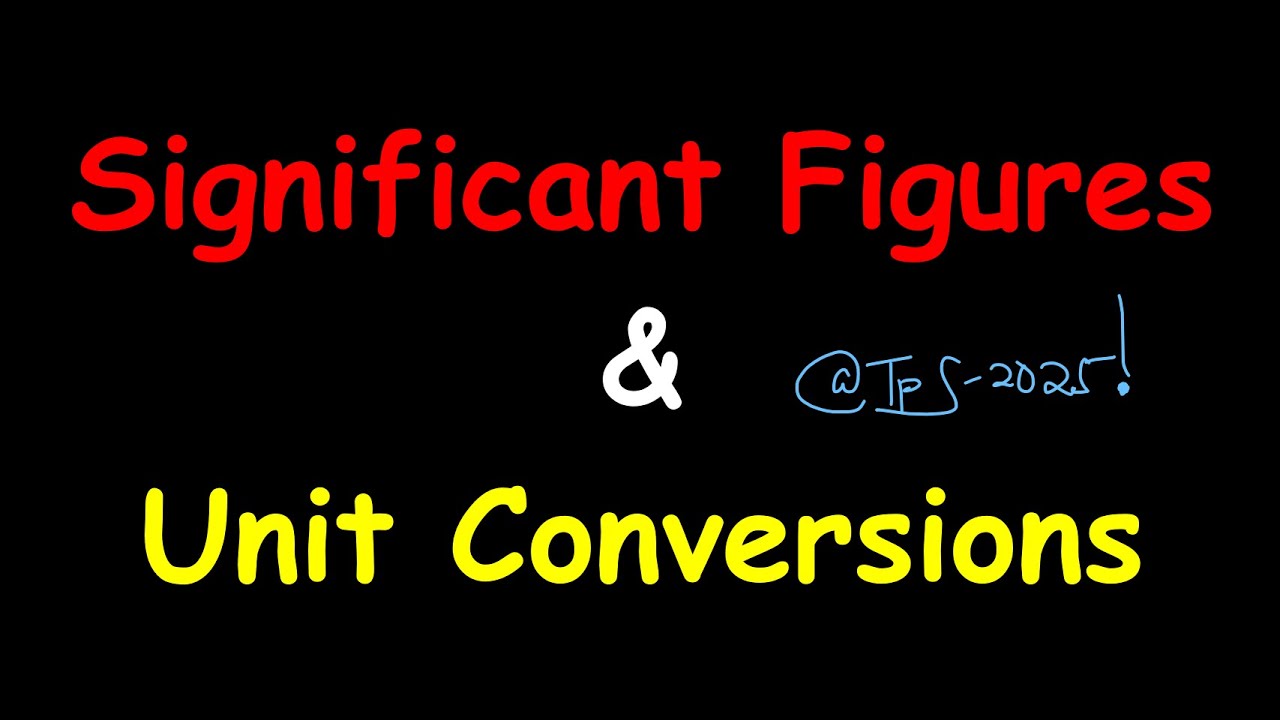 Significant Figures & Unit Conversion - YouTube