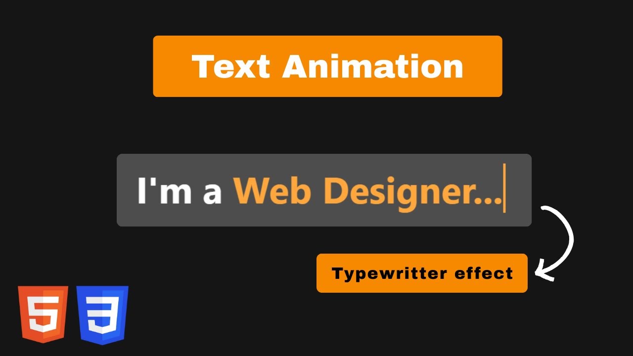 Typing Text Animation Using Html And Css Typewriter Effect Youtube 0992