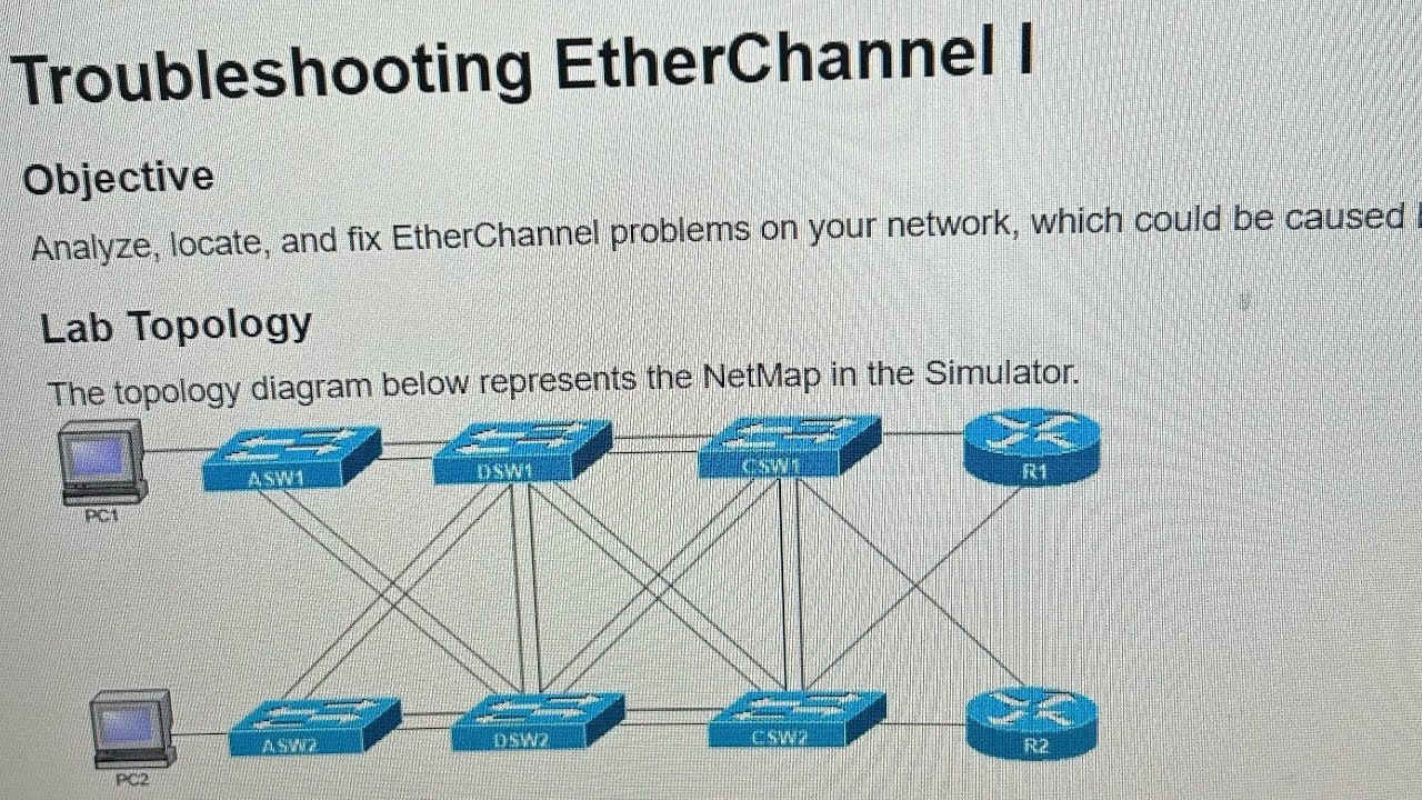 Troubleshooting EtherChannel 1 Boson NetSim - YouTube