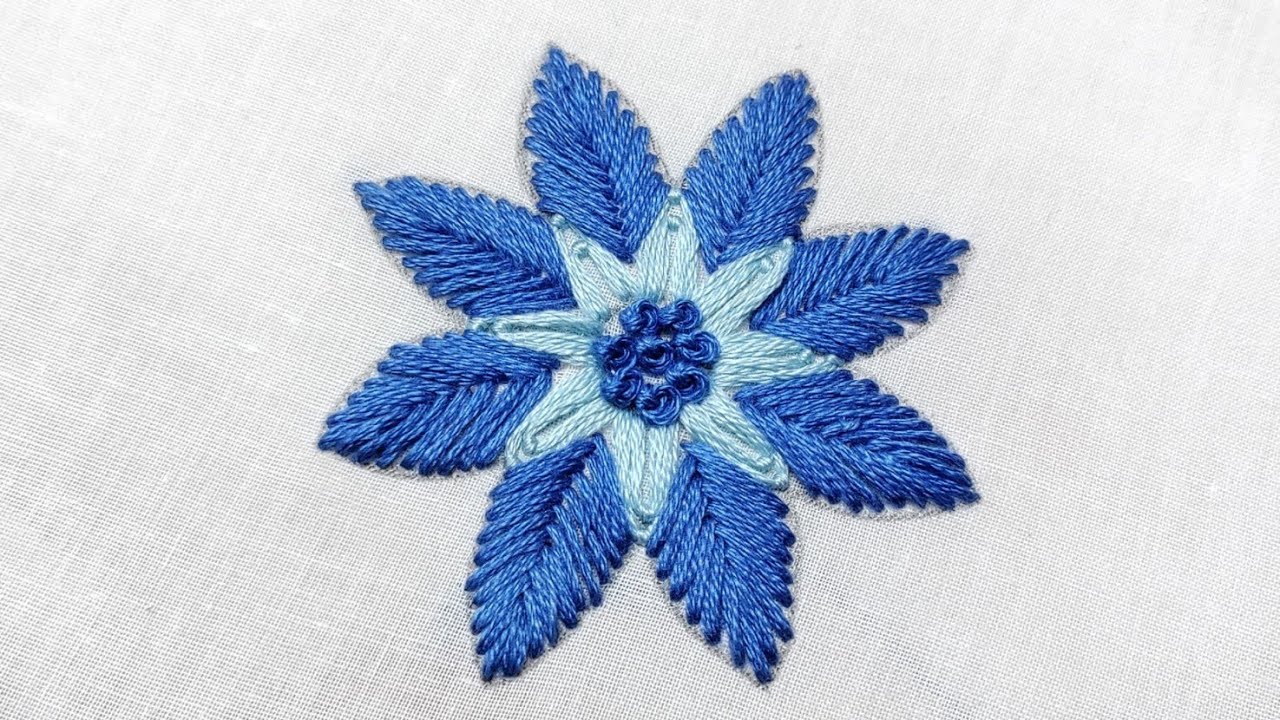 Pretty Fancy Flower Design for Dress | Hand Embroidery Stitches - YouTube