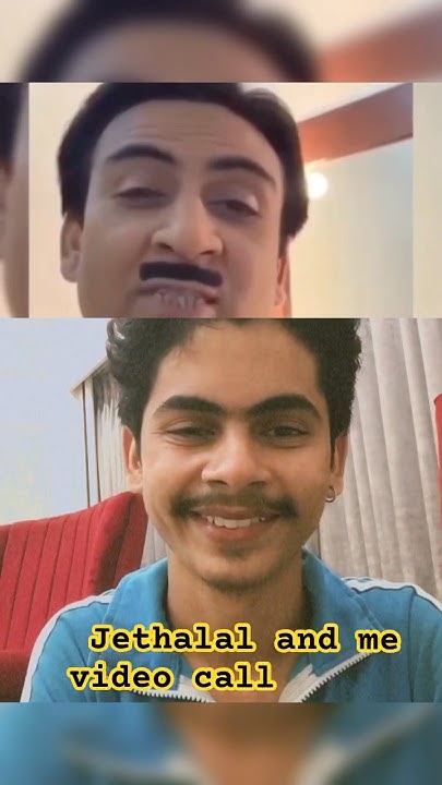 Jethalal and me video call💁😁#shorts #comedy #youtubeshorts #jethalal # ...