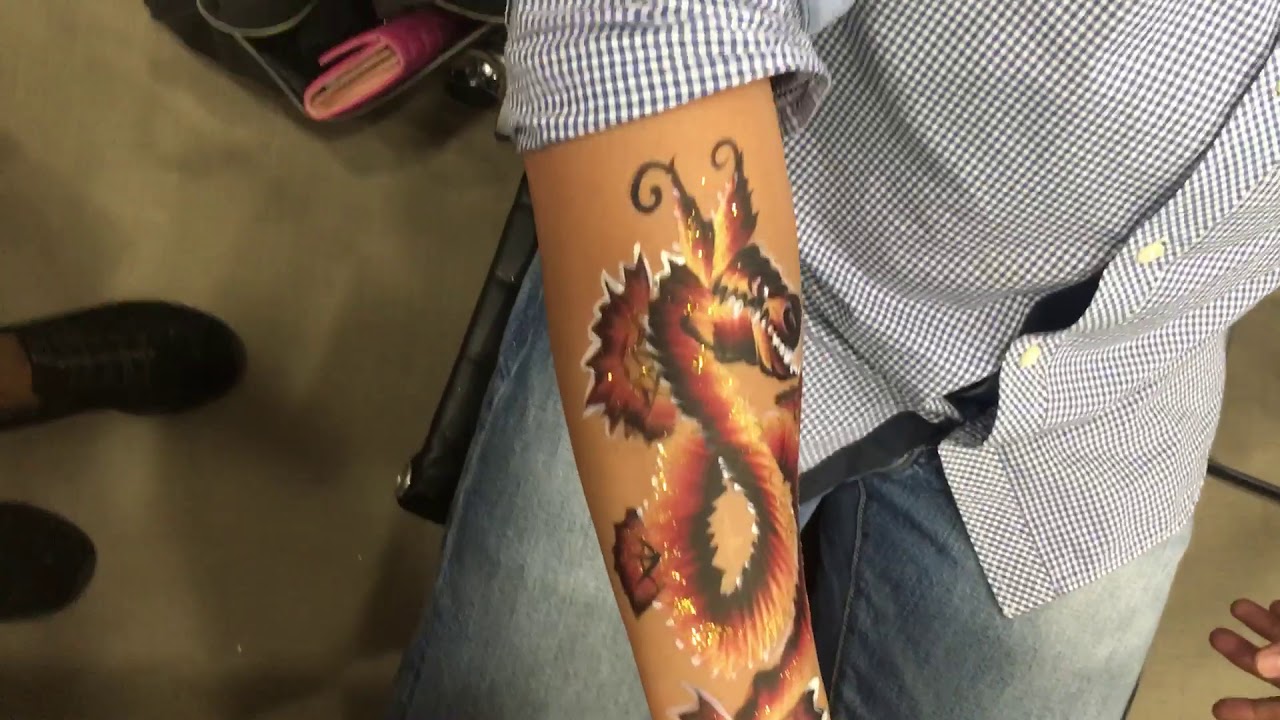 Dragon arm painting :) - YouTube