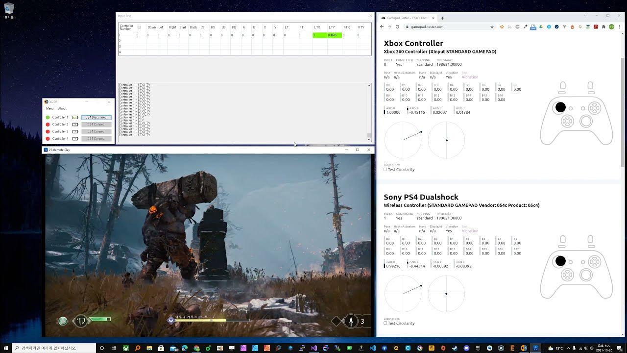 XInput to DualShock 4 (XI2DS) Demo - YouTube
